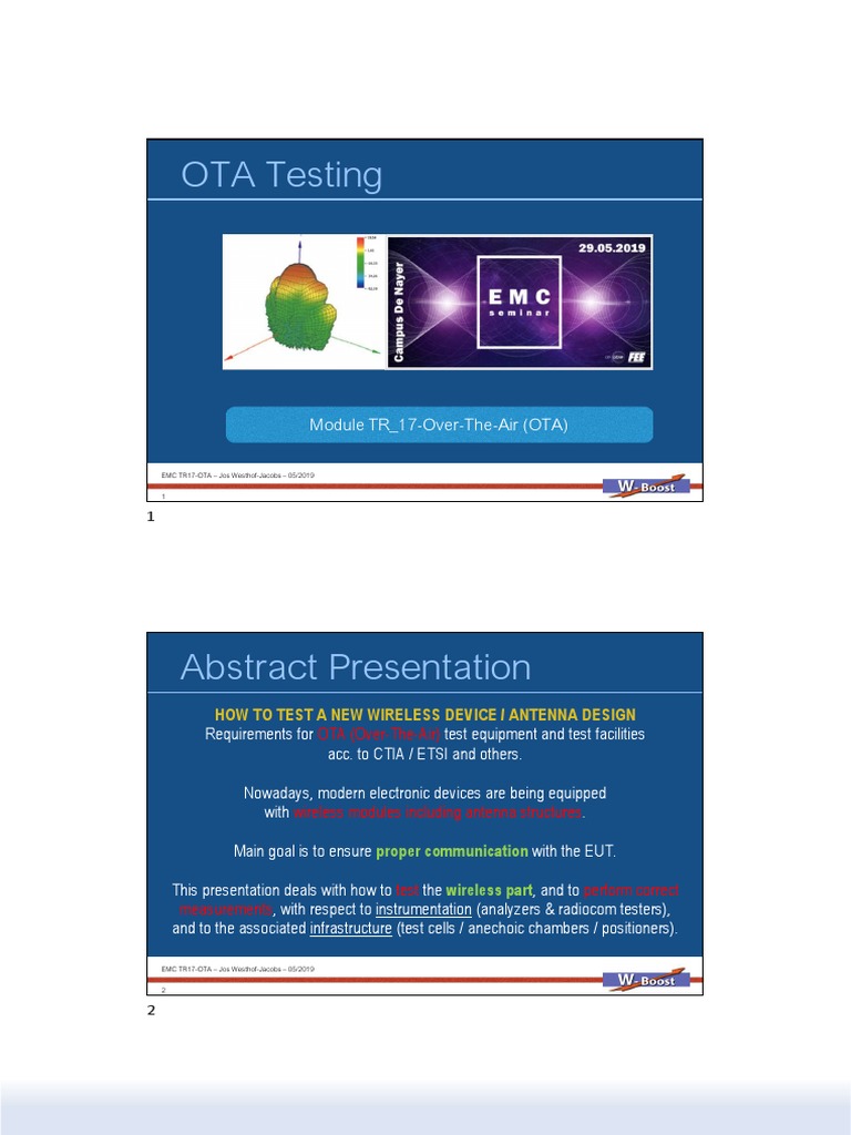 OTA Testing: OTA (Over-The-Air) | PDF | Physical Phenomena ...