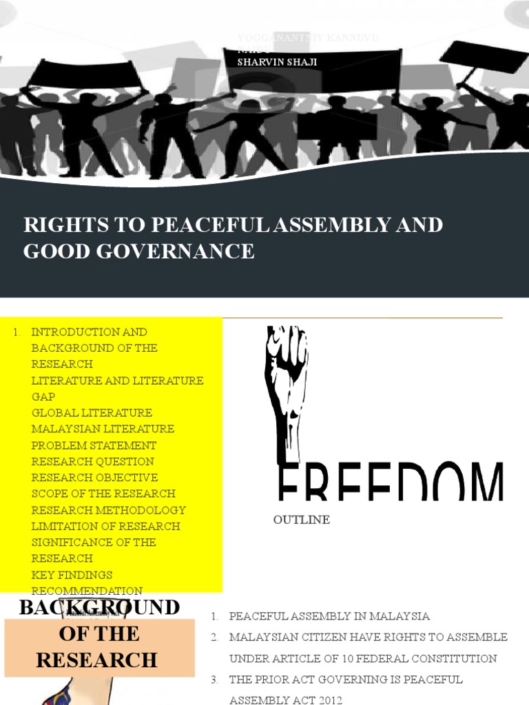 Rights To Peaceful Assembly and Good Governance | PDF | Police | Justice