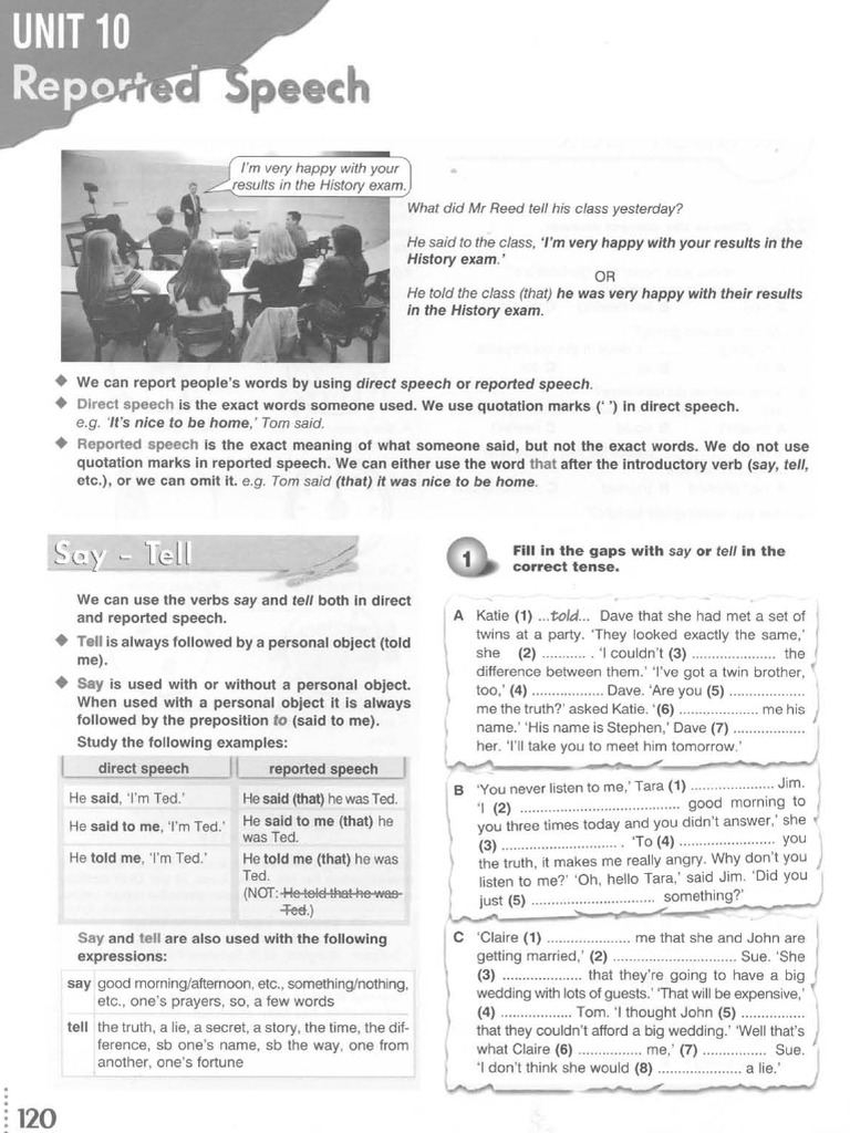 Reported Speech | PDF