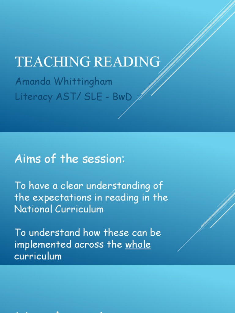 Teaching Reading: Amanda Whittingham Literacy Ast/ Sle - BWD | PDF ...