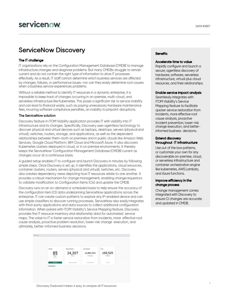 ServiceNow Ds-Discovery | PDF | Cloud Computing | Computer Network