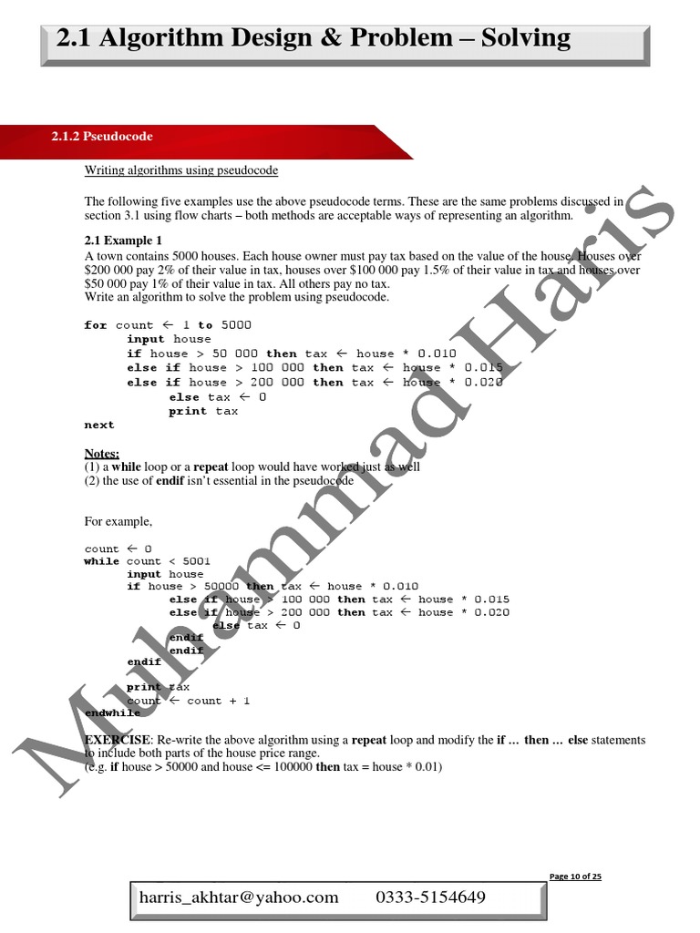 Pseudocode For O Level Computer Science | PDF | Algorithms | Body Mass ...