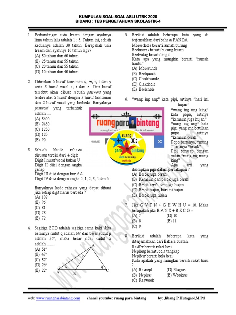 (Soal) TPS UTBK PK IV | PDF
