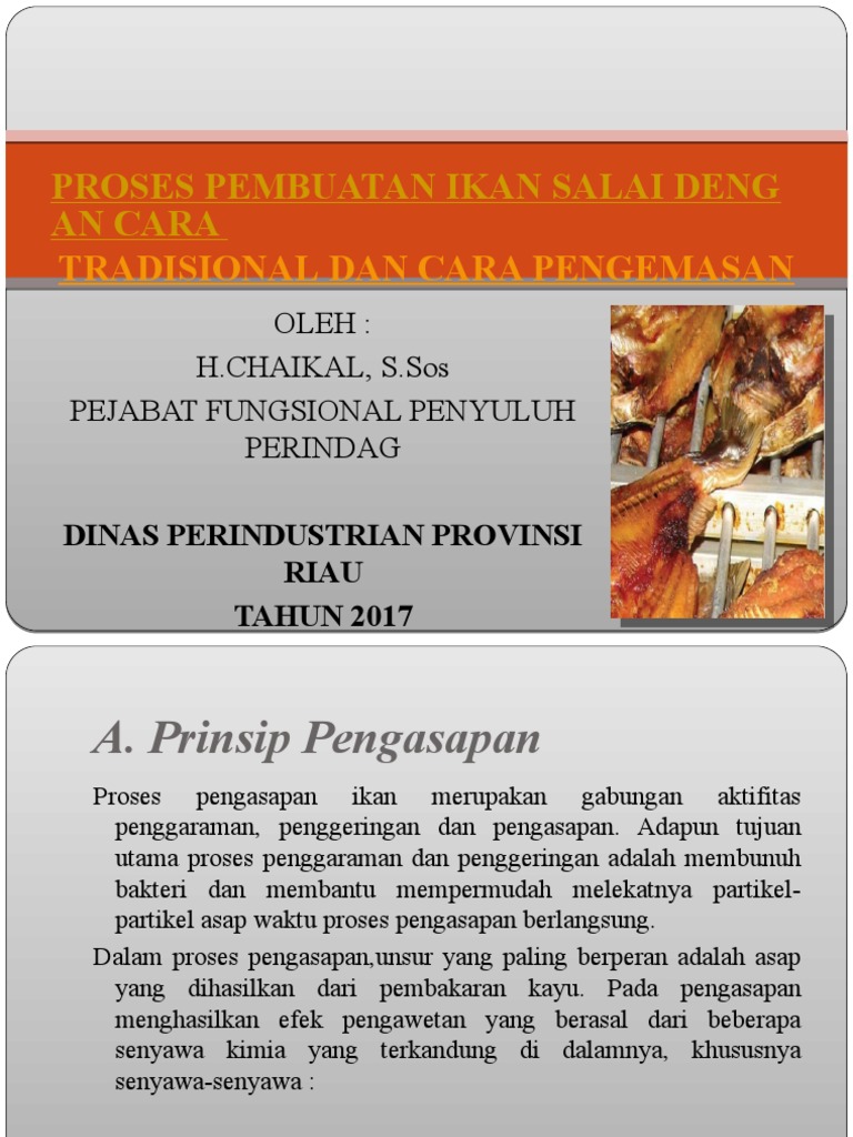 Proses Pembuatan Ikan Salai Dengan Cara Tradisional Dan | PDF