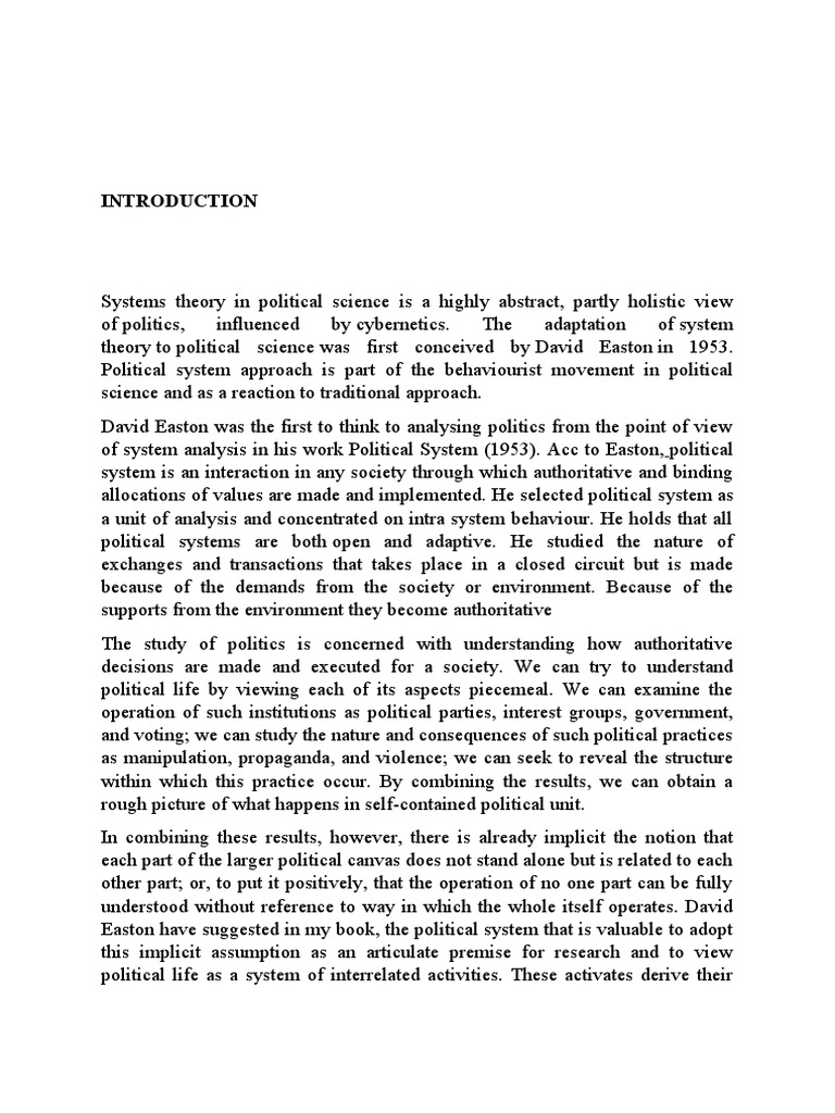 Political Science Project | PDF | System | Resource