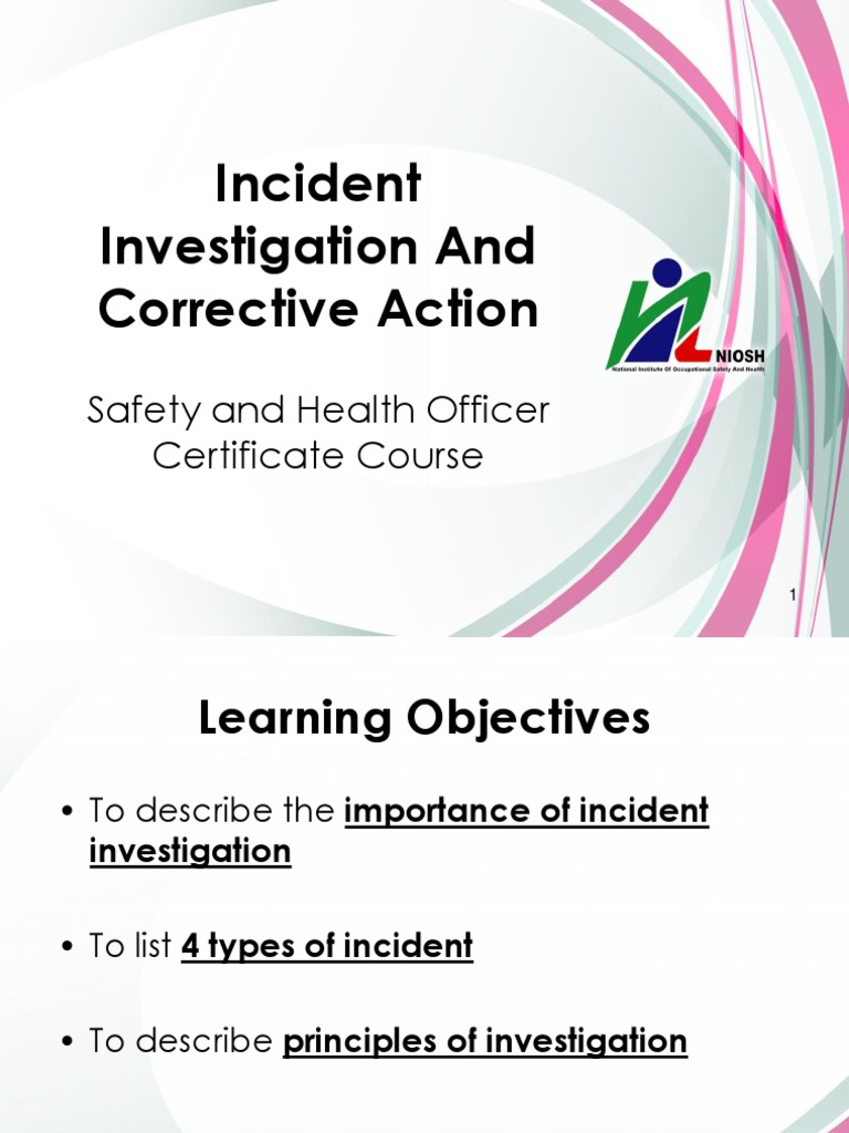 Incident Investigation and Corrective Action | PDF | Occupational ...