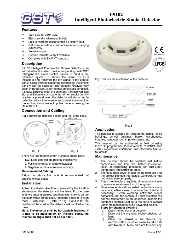 I-9102 Intelligent Smoke Detector Guide | PDF | Infrared | Smoke