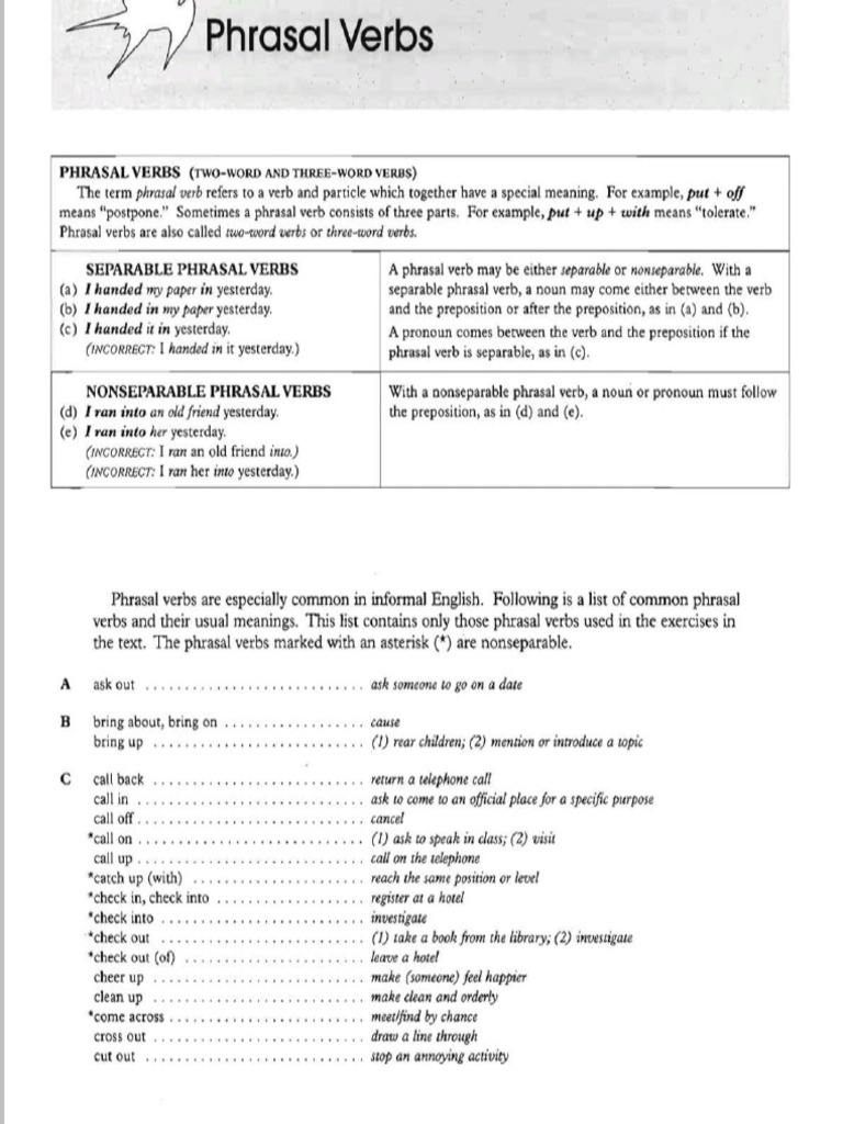 Phrasal Verbs+exercises | PDF