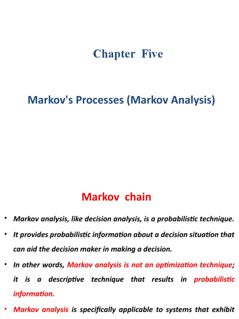 Chapter 5 Markov Chains Lecture | PDF | Markov Chain | Stochastic Process