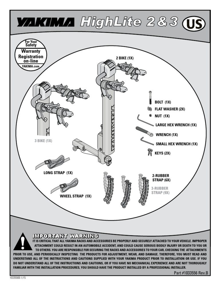 Yakima HighLite Instructions | PDF | Cycle Types | Vehicles