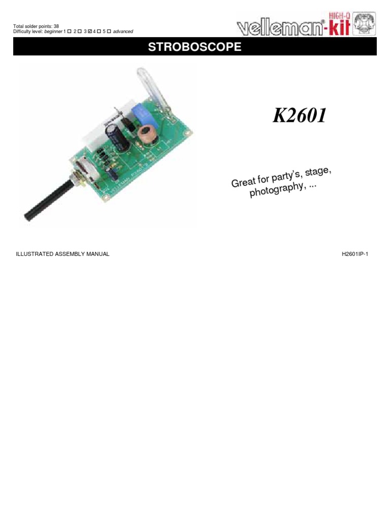 Illustrated Assembly Manual k2601 | PDF | Printed Circuit Board | Resistor