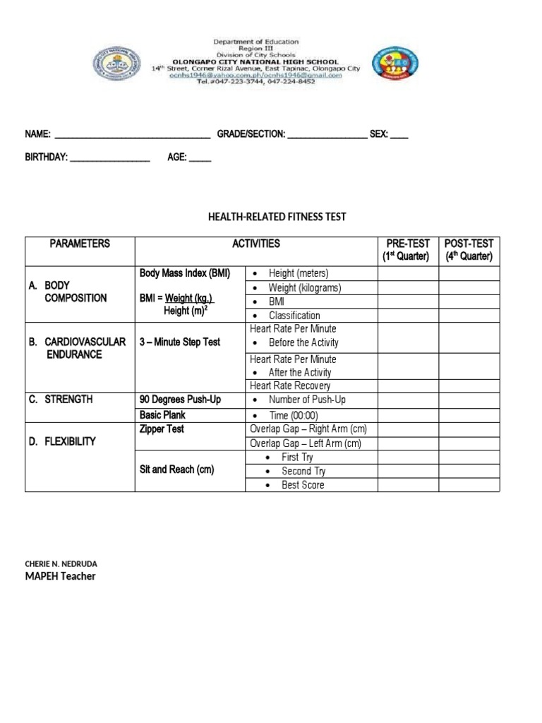 PFT Score Card | PDF