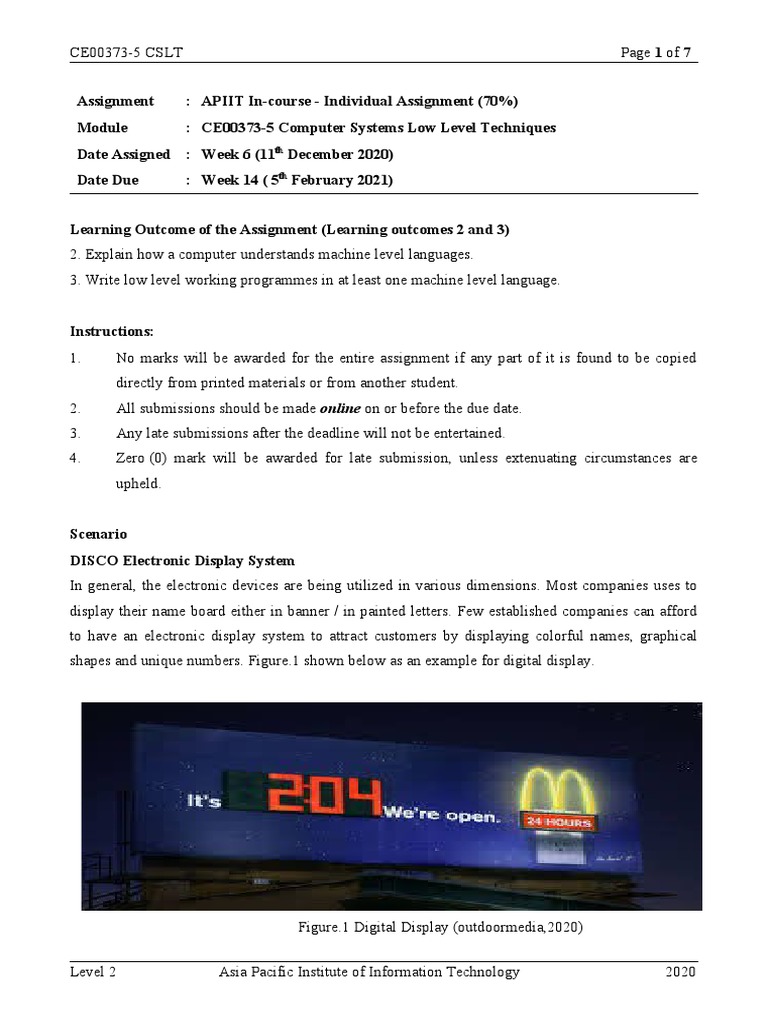 Apiit Cslt Assignment Pdf Computer Programming Documentation