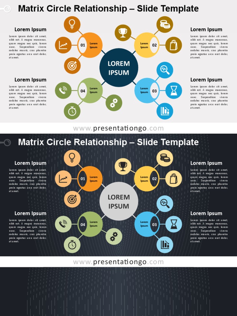 Matrix Circle Relationship Template | PDF