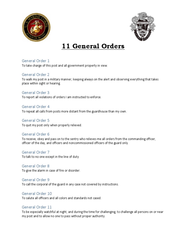 General Order | PDF