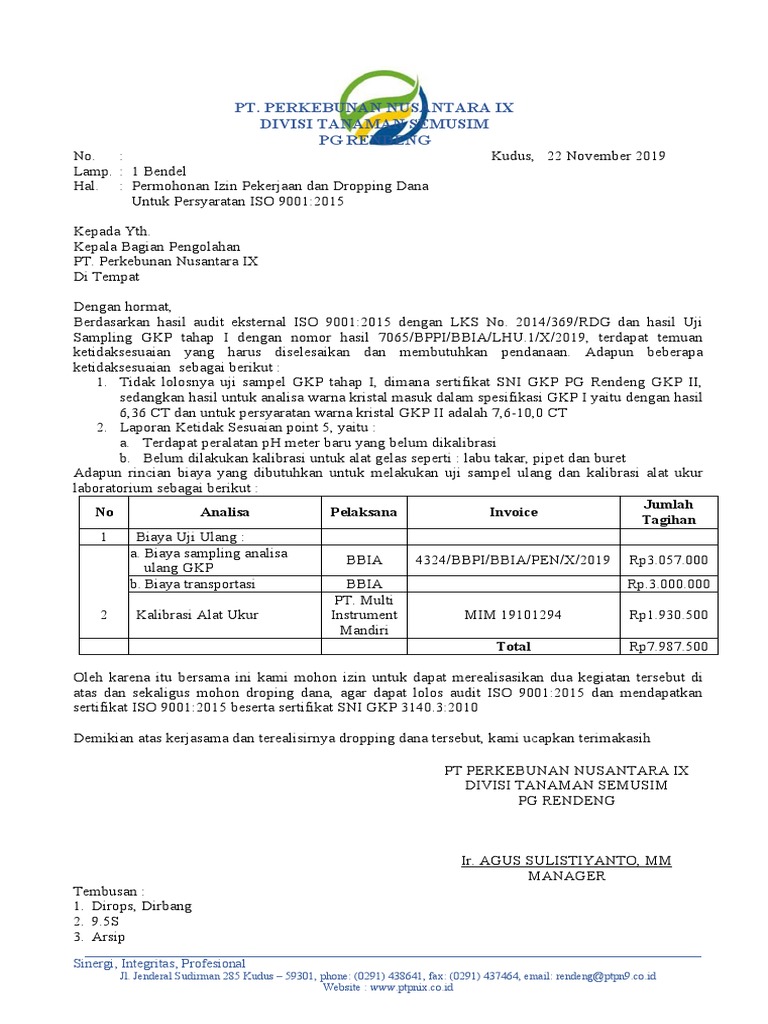 Ajuan Resampling Ulang ISO 2020 | PDF