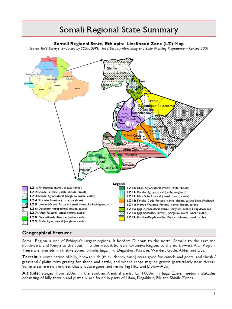 SRS Summary Livelihood Zones | PDF | Pastoralism | Agriculture