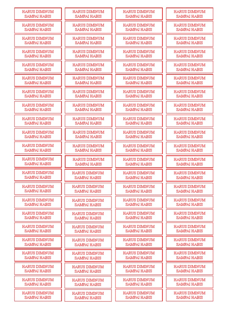 Label Antibiotik | PDF