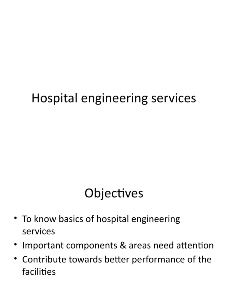Hospital Engineering Services | PDF | Air Conditioning | Atmosphere Of ...