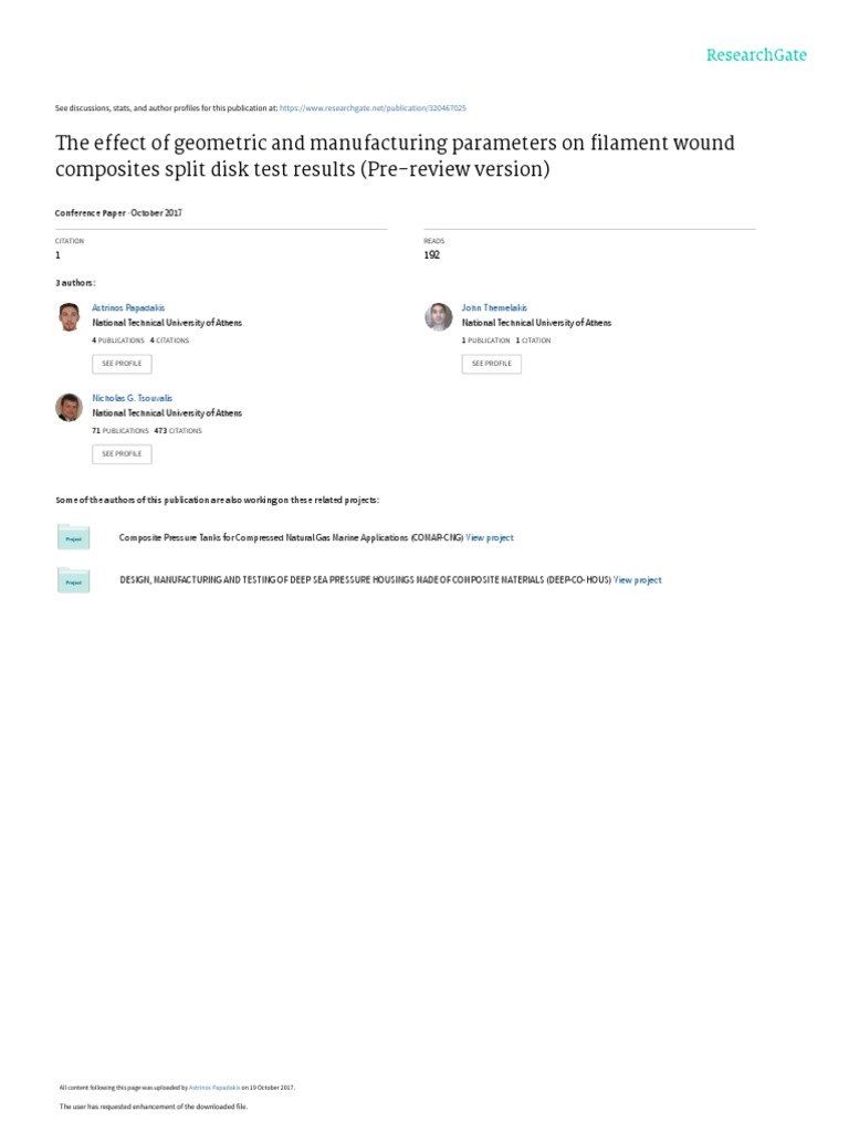 Split Disk Test-Composites | PDF | Composite Material | Strength Of ...