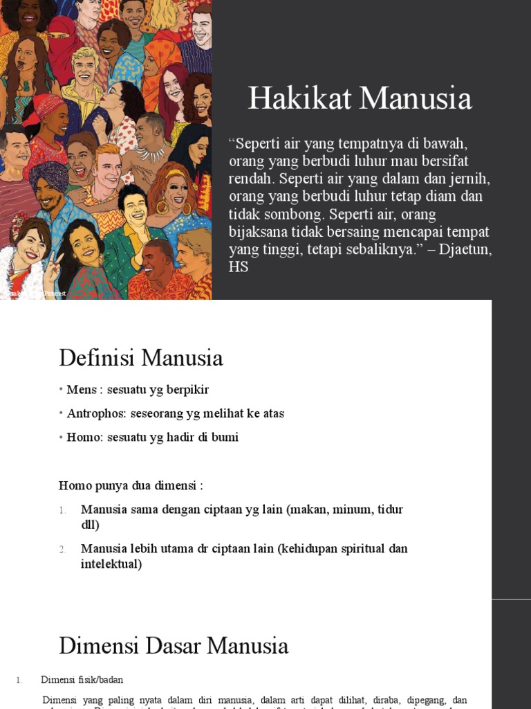 Hakikat Manusia Menurut Djaetun Hs | PDF