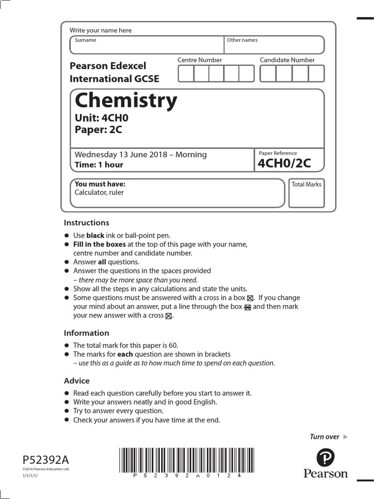 June 2018 - Paper 2C Chemistry | PDF | Sucrose | Alkene