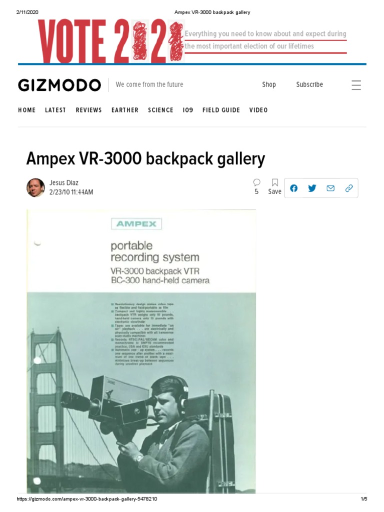 Ampex VR-3000 Backpack MANUAL VIDEOCAMARA | PDF | Computing And ...