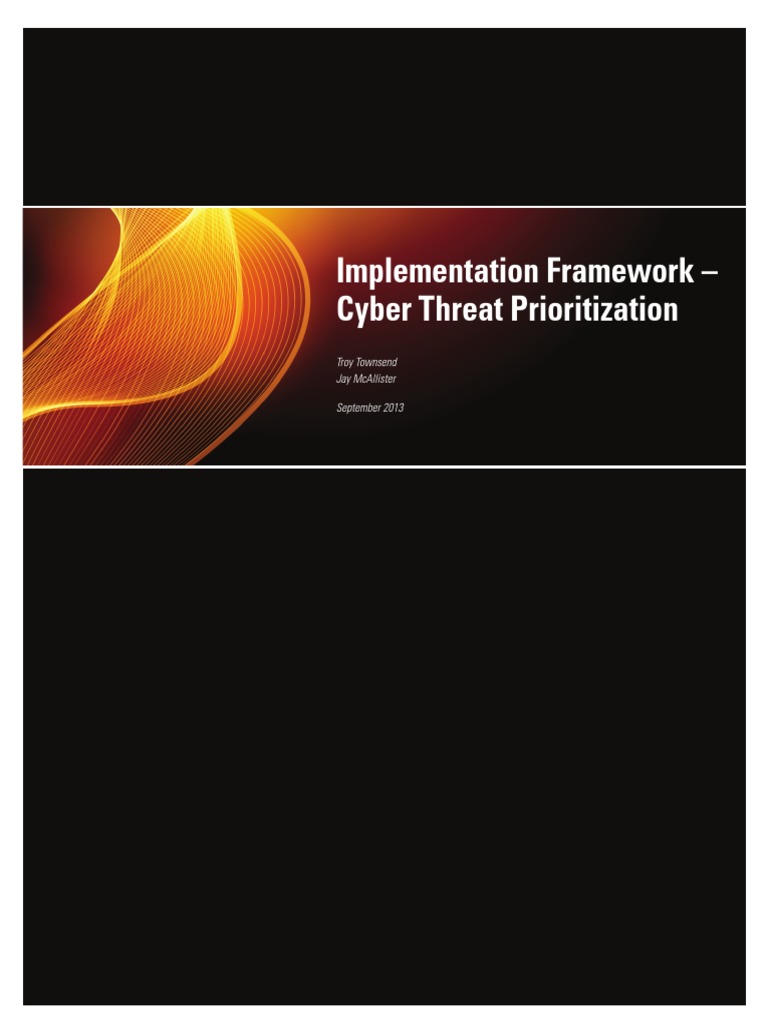 Implementation Framework-Cyber Threat Prioritization | PDF ...