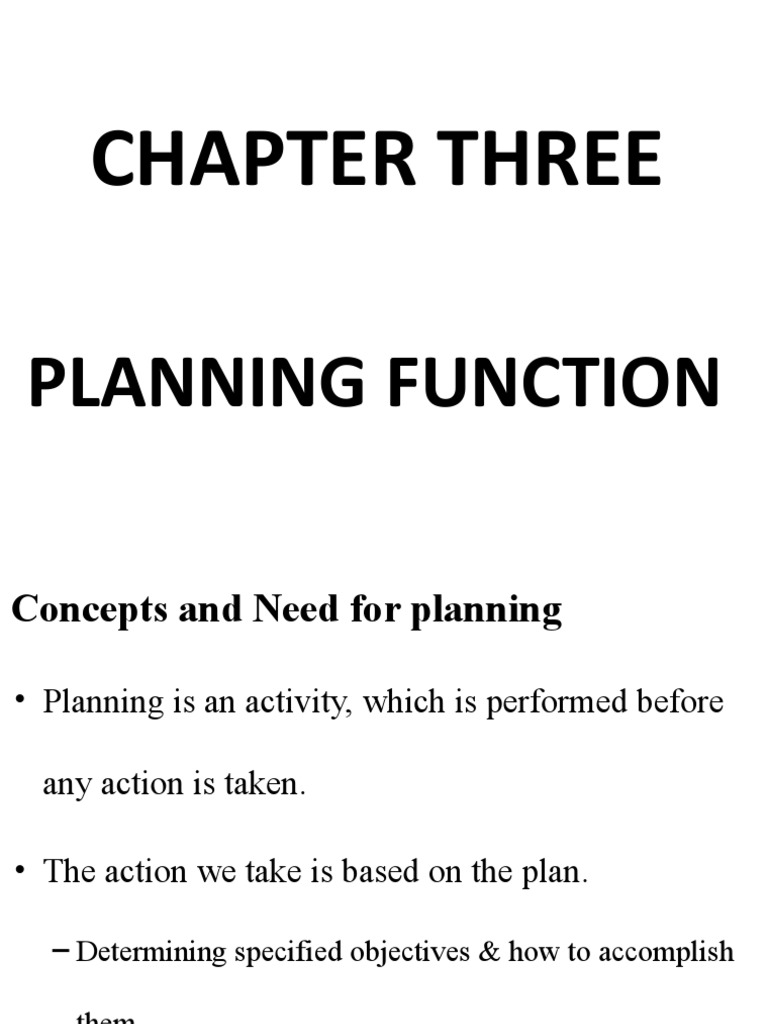 Understanding the Planning Function in Management | PDF | Leadership ...