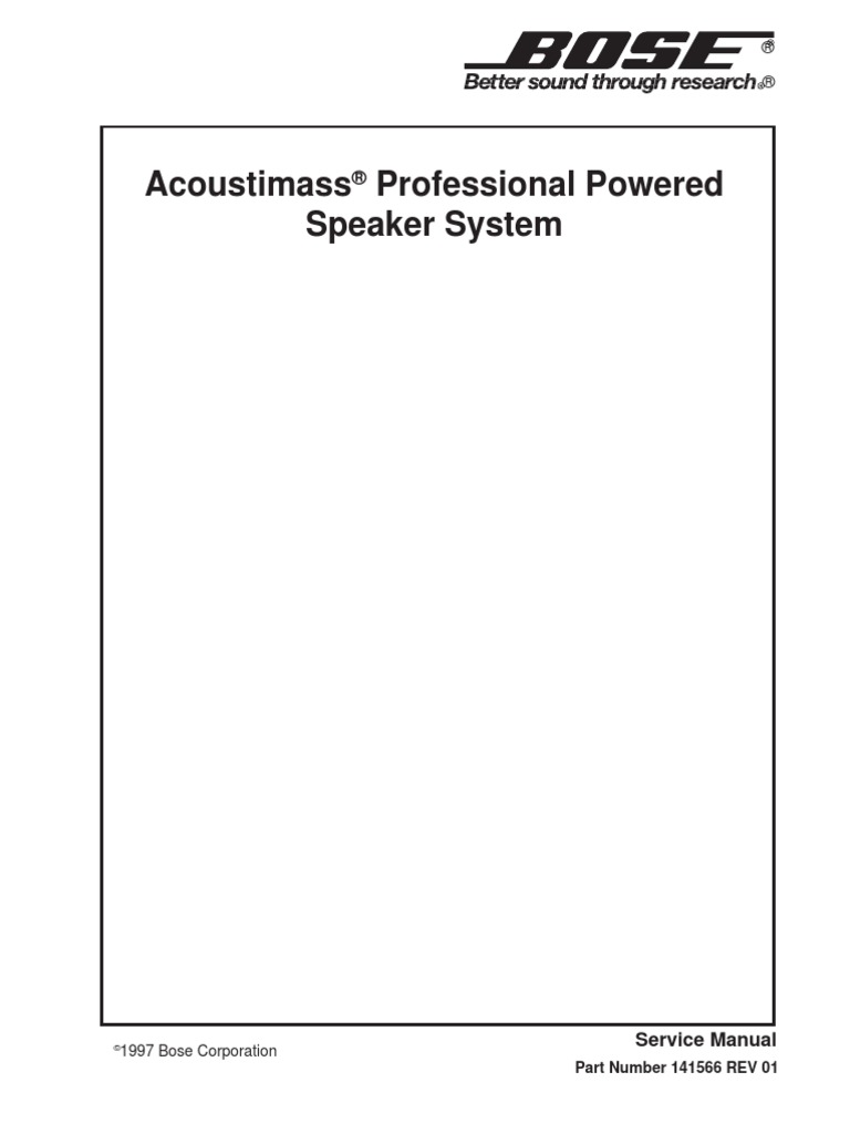 Bose Acoustimass Professional Service Manual | PDF | Amplifier | Decibel