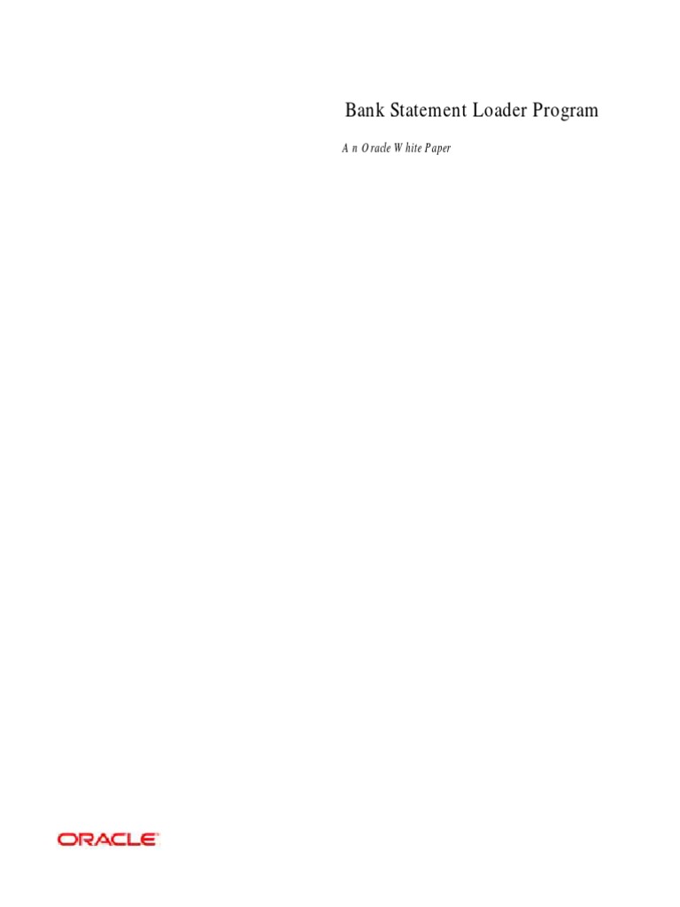 Oracle Cash Management-Bank Statement Load | PDF | Computers