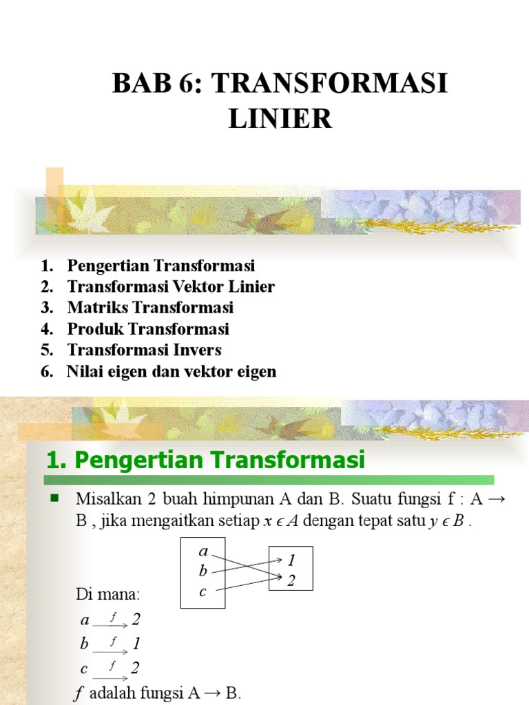 Transformasi Linier | PDF