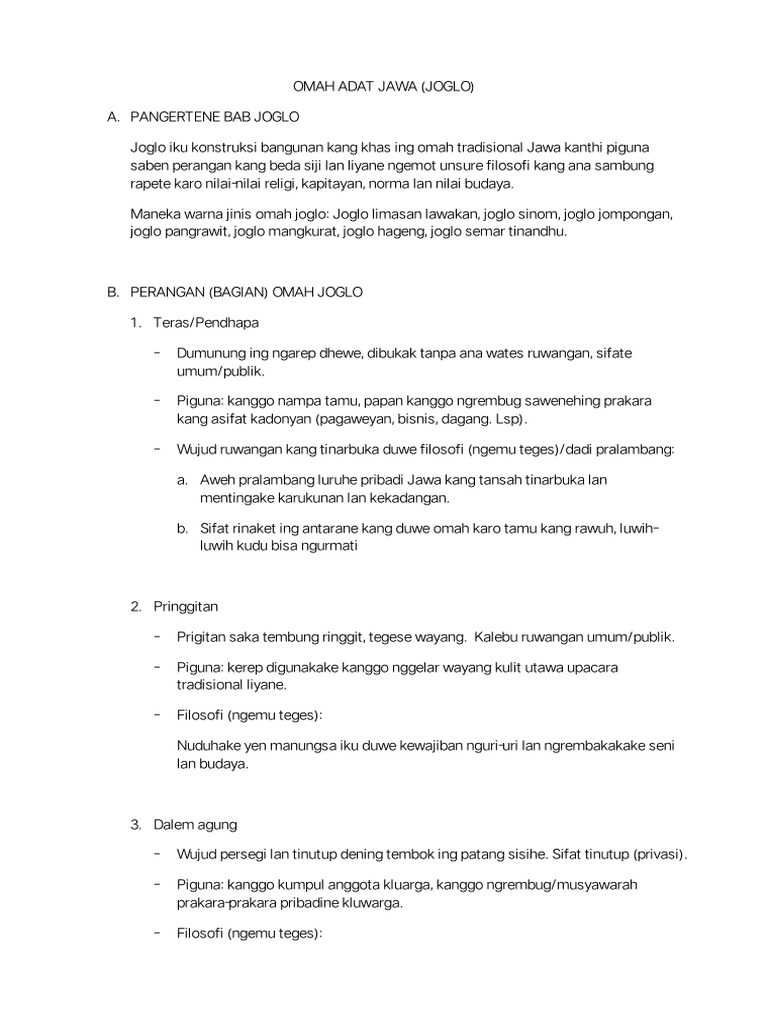 Omah Adat Jawa | PDF