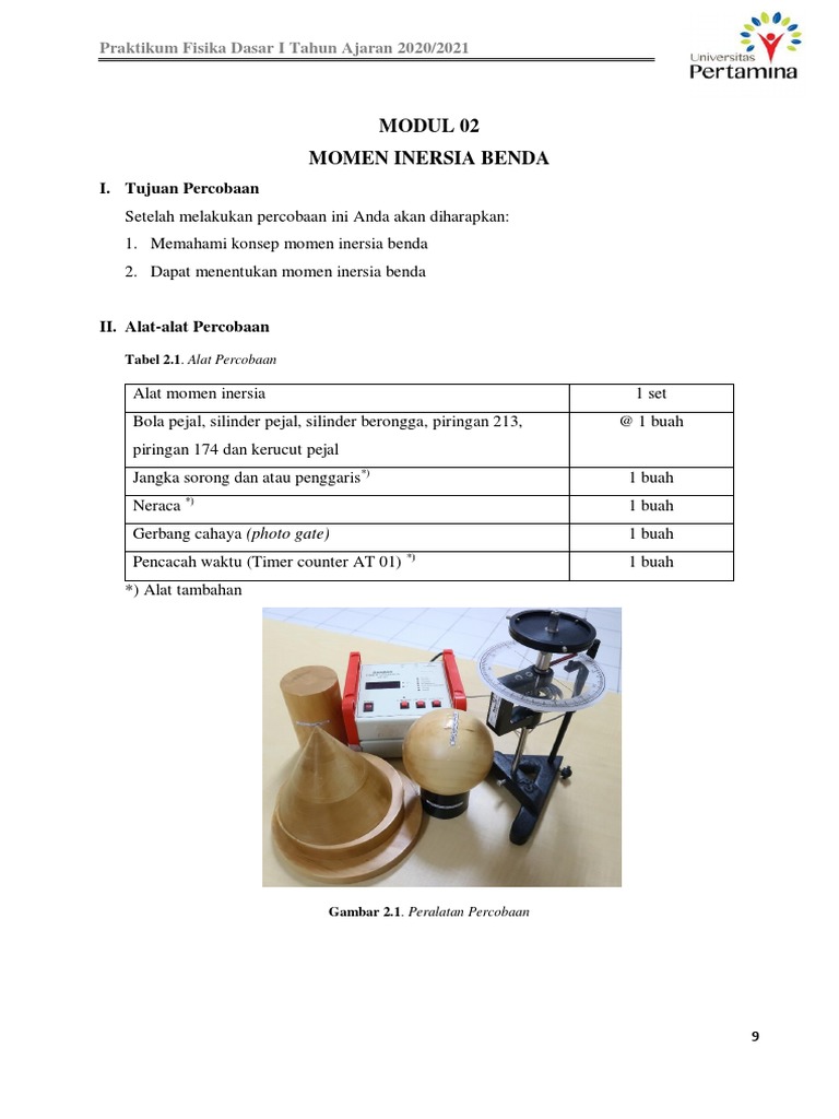 Praktikum Momen Inersia Benda | PDF