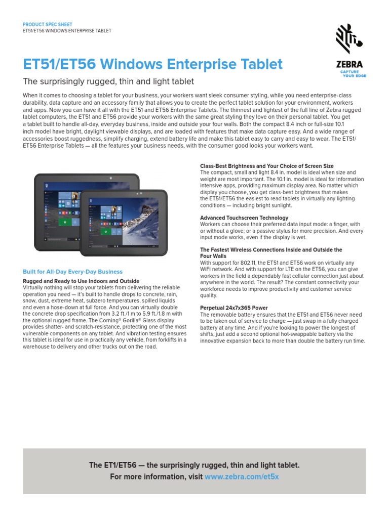 ET51/ET56 Windows Enterprise Tablet: The Surprisingly Rugged, Thin and ...