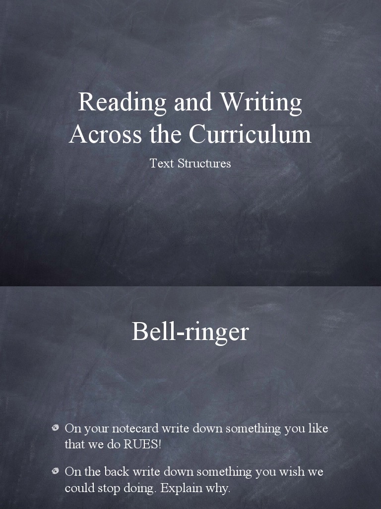 Text Structure Powerpoint August | PDF | Reading Comprehension | Curriculum