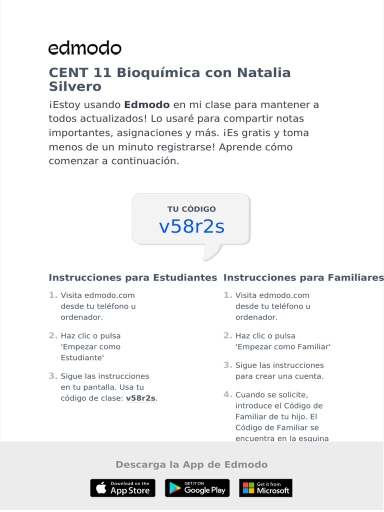 Edmodo BIOQUÍMICA Group-Join-Instructions | PDF