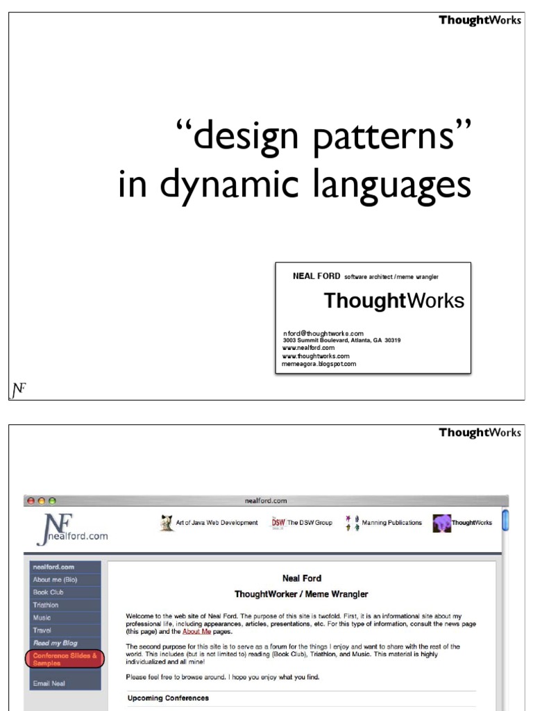 Design Patterns - in Dynamic Languages Presentation | Download Free PDF | Class (Computer ...