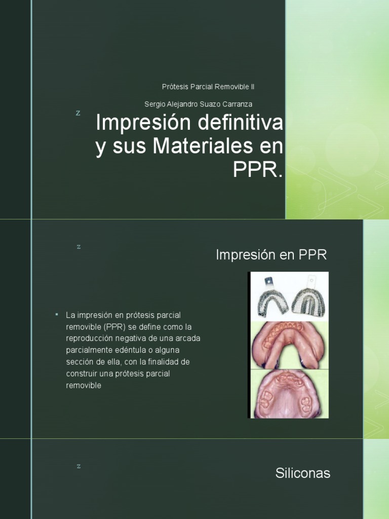 Impresión Definitiva en PPR y Materiales | PDF | Silicona | Dentadura ...