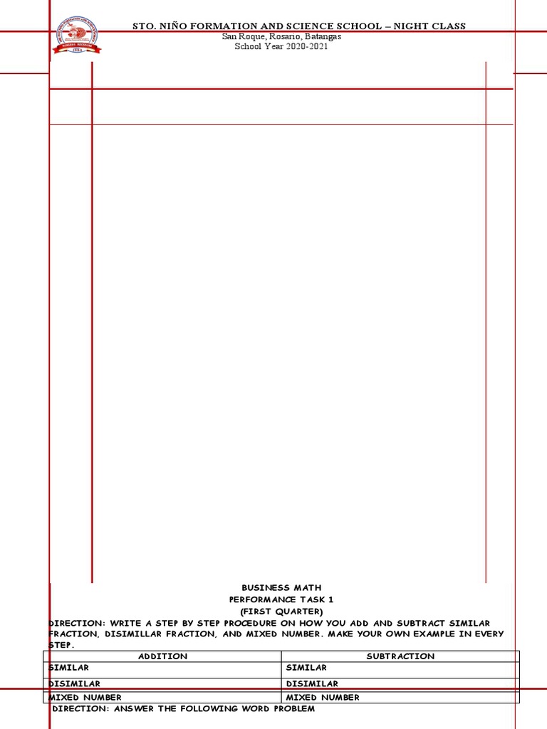 Business Math Prelim Edited Performance Task | PDF | Government ...