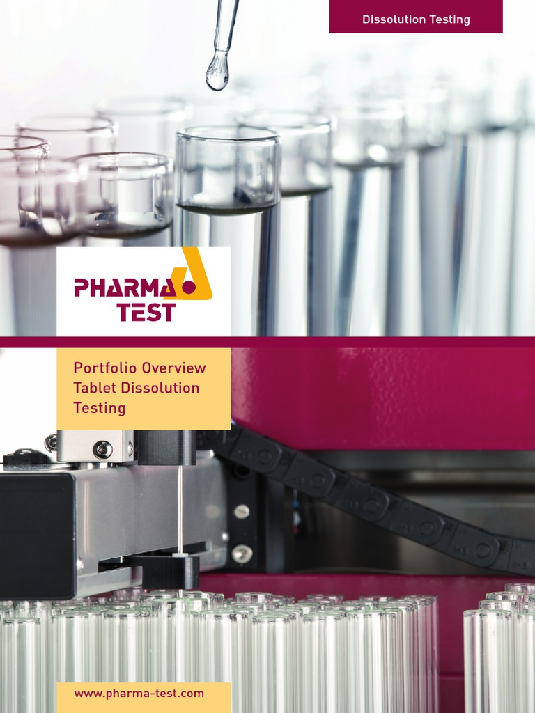 Pharma Test Dissolution Testing Portfolio Brochure | PDF | Tablet ...