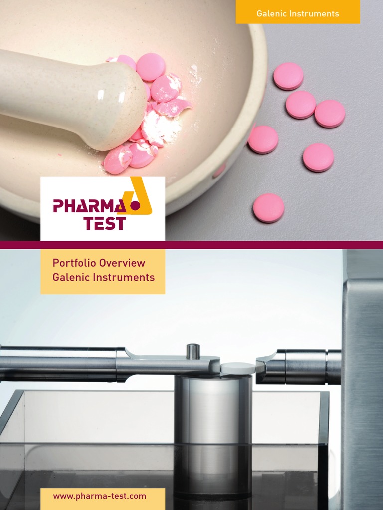 Pharma Test Galenic Instruments Portfolio Brochure | PDF | Tablet ...