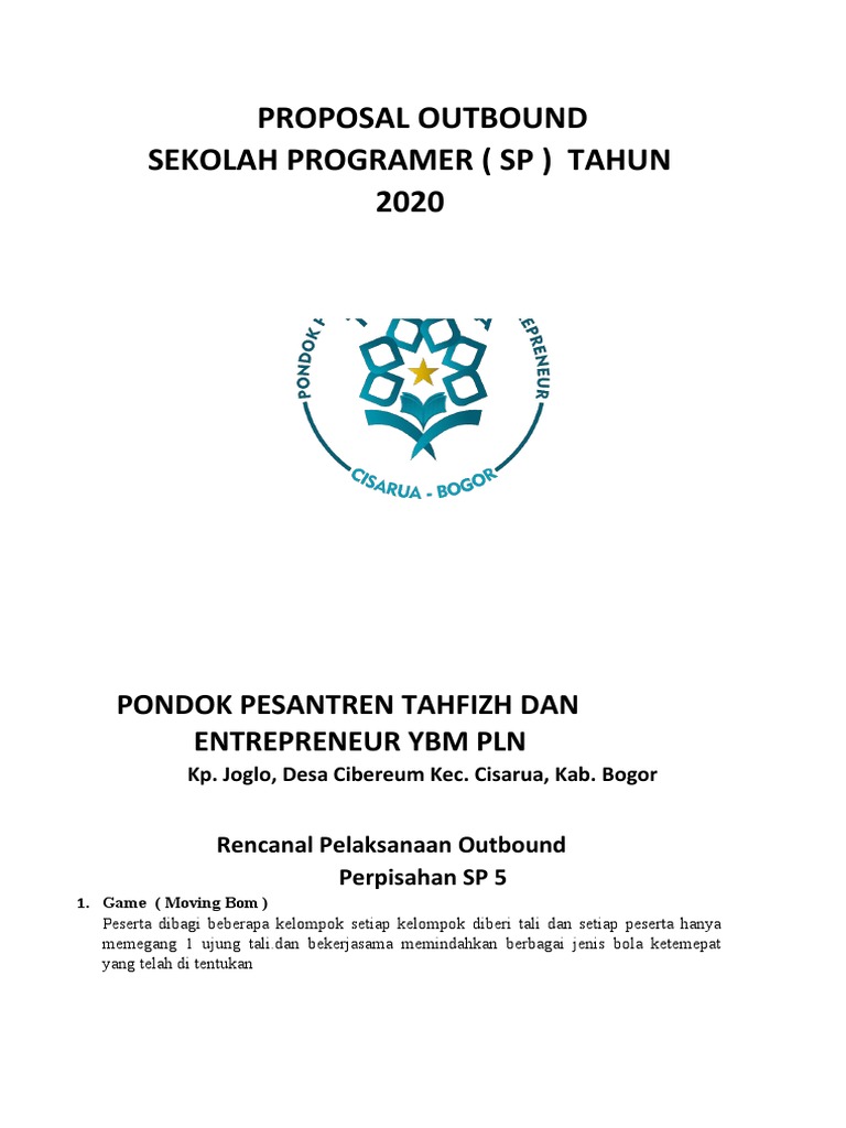 Proposal Outbound Word | PDF | Griya & Taman