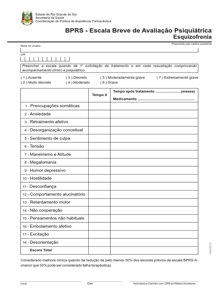 Escala de Bprs | PDF