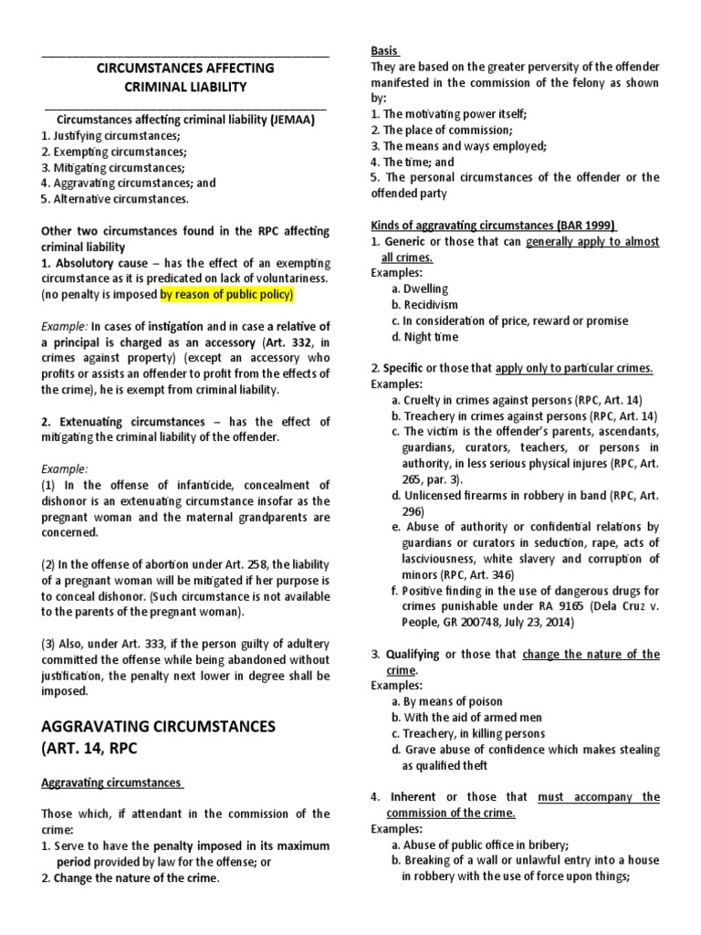 Session 4 (Aggravating Circumstances) | PDF | Recidivism | Murder