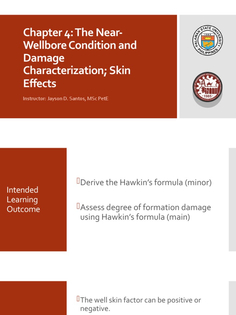 Assessing Near-Wellbore Formation Damage Using Hawkin's Formula | PDF ...