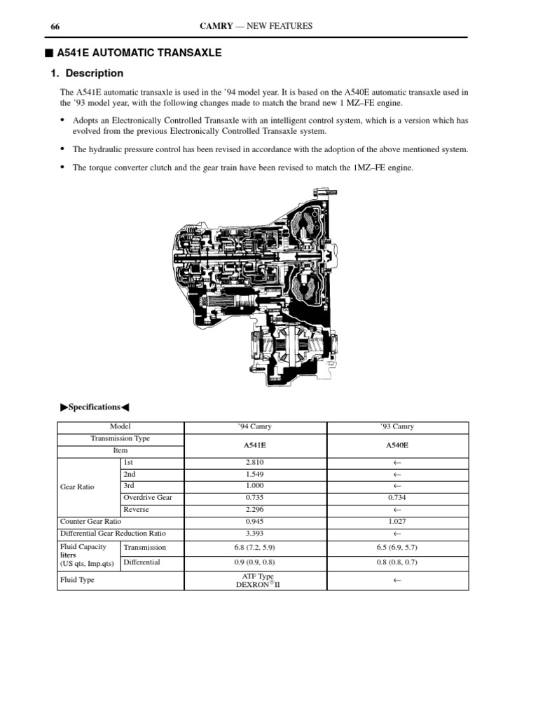 94 A 541 e | PDF | Automatic Transmission | Transmission (Mechanics)