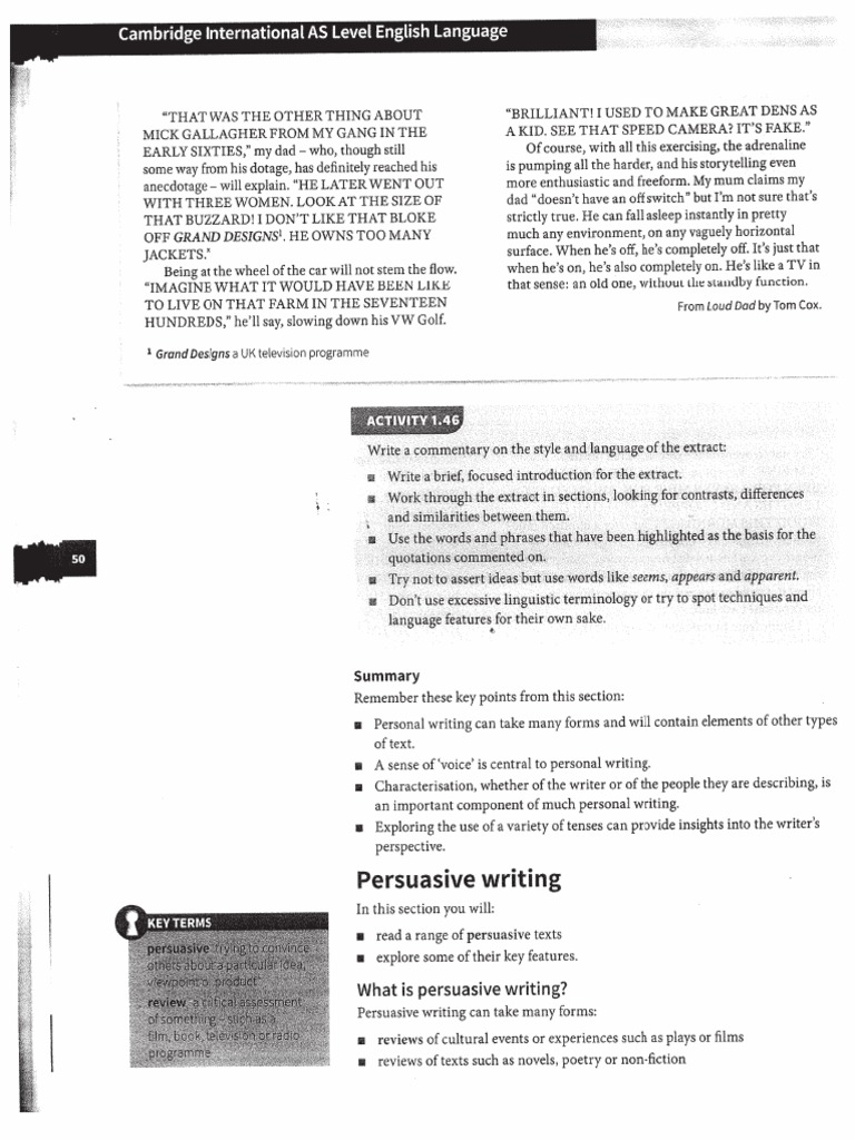 Cambridge A Level English Language (Pages 50 To 63) | PDF