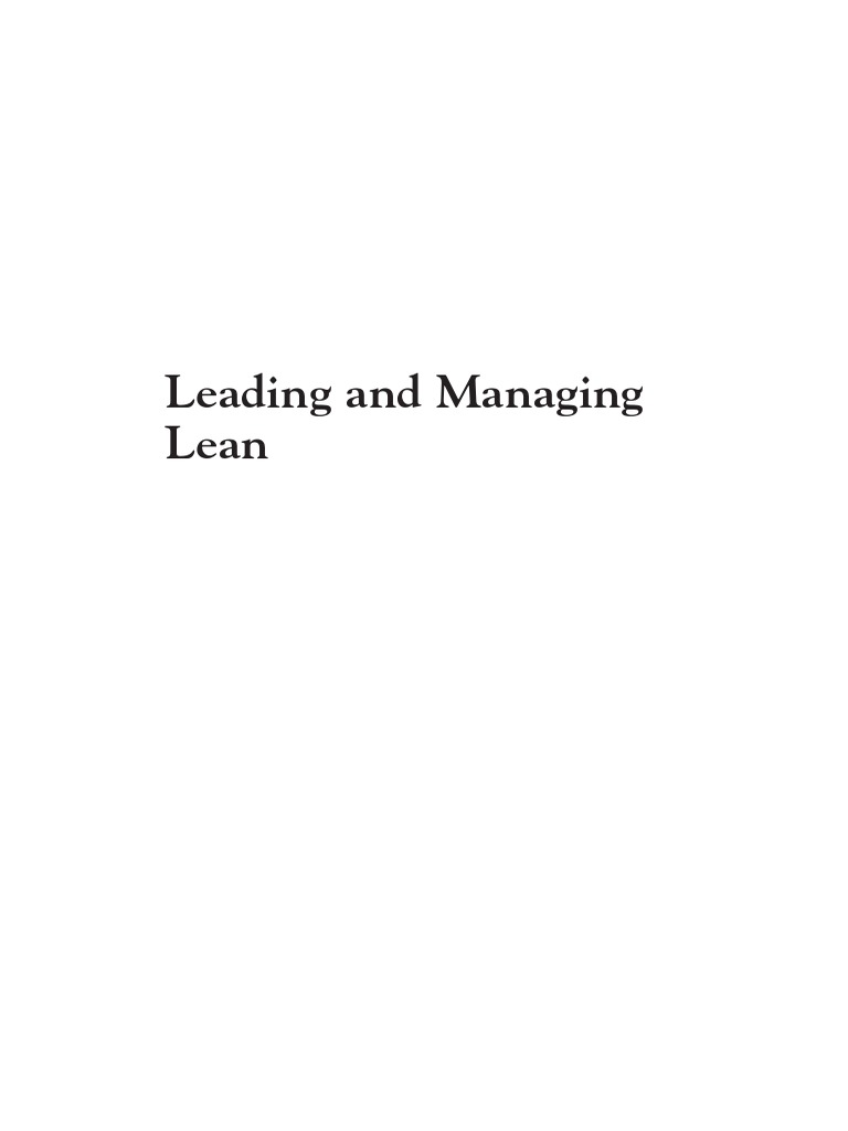 Chapter 1 | PDF | Lean Manufacturing | Swot Analysis