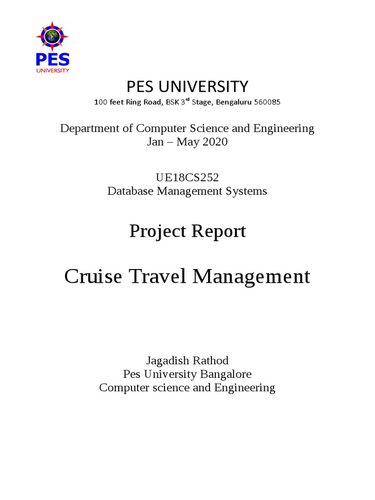 Cruise Travel Management Project Report | PDF | Databases | Data Management